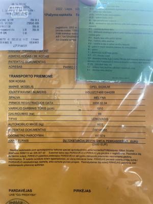 Zils Opel Signum 2008 Kauņa, ar dzinēja tilpumu 1.90 L un nobraukumu 241 tūkst. km par 1350 €, foto 17 vietnē AUTOMOTO.COM.LV