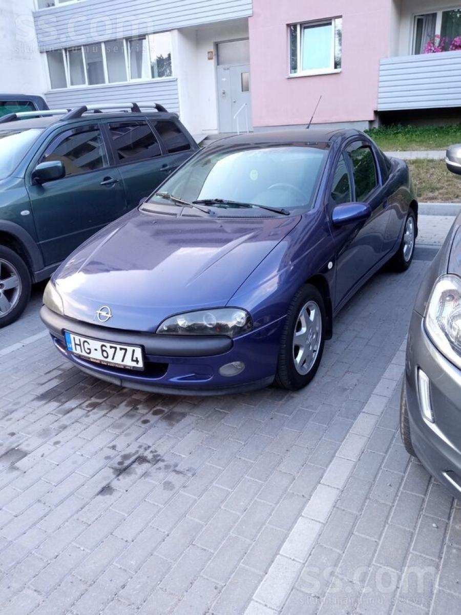Blue Opel Tigra 2000 in Liepaja, with an engine capacity of 1.60 L and mileage of 0 thousand km for 400 €, photo 1 on AUTOMOTO.COM.LV