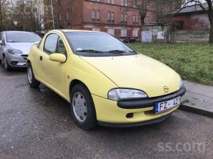 Yellow Opel Tigra 1997 in Talsi, with an engine capacity of 1.40 L and mileage of 199 thousand km for 2500 €, photo 3 on AUTOMOTO.COM.LV
