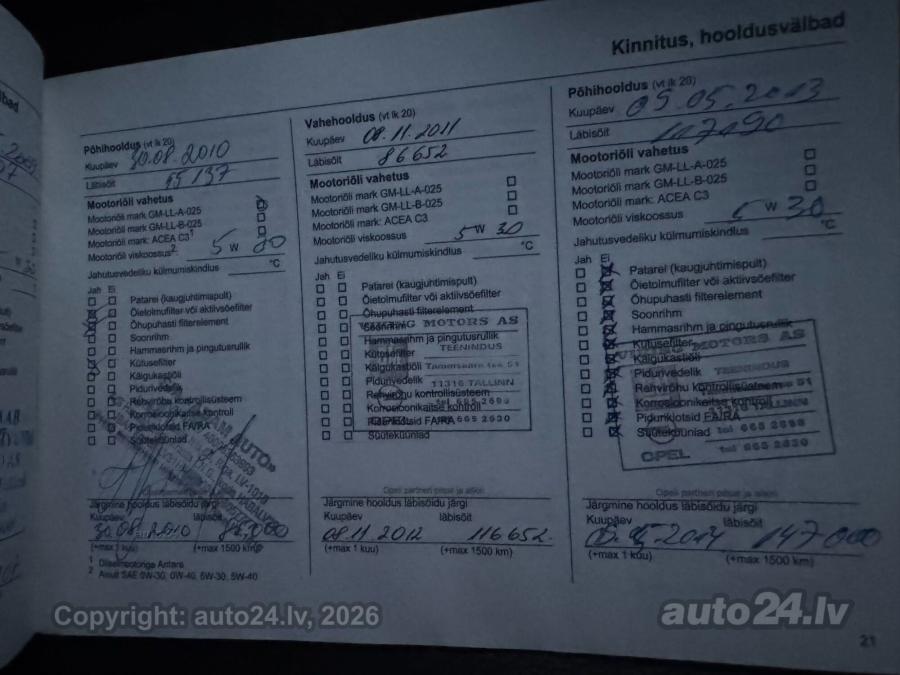 Melns Opel Vectra 2008 Tallina, ar dzinēja tilpumu 2.20 L un nobraukumu 254 tūkst. km par 1199 €, foto 9 vietnē AUTOMOTO.COM.LV