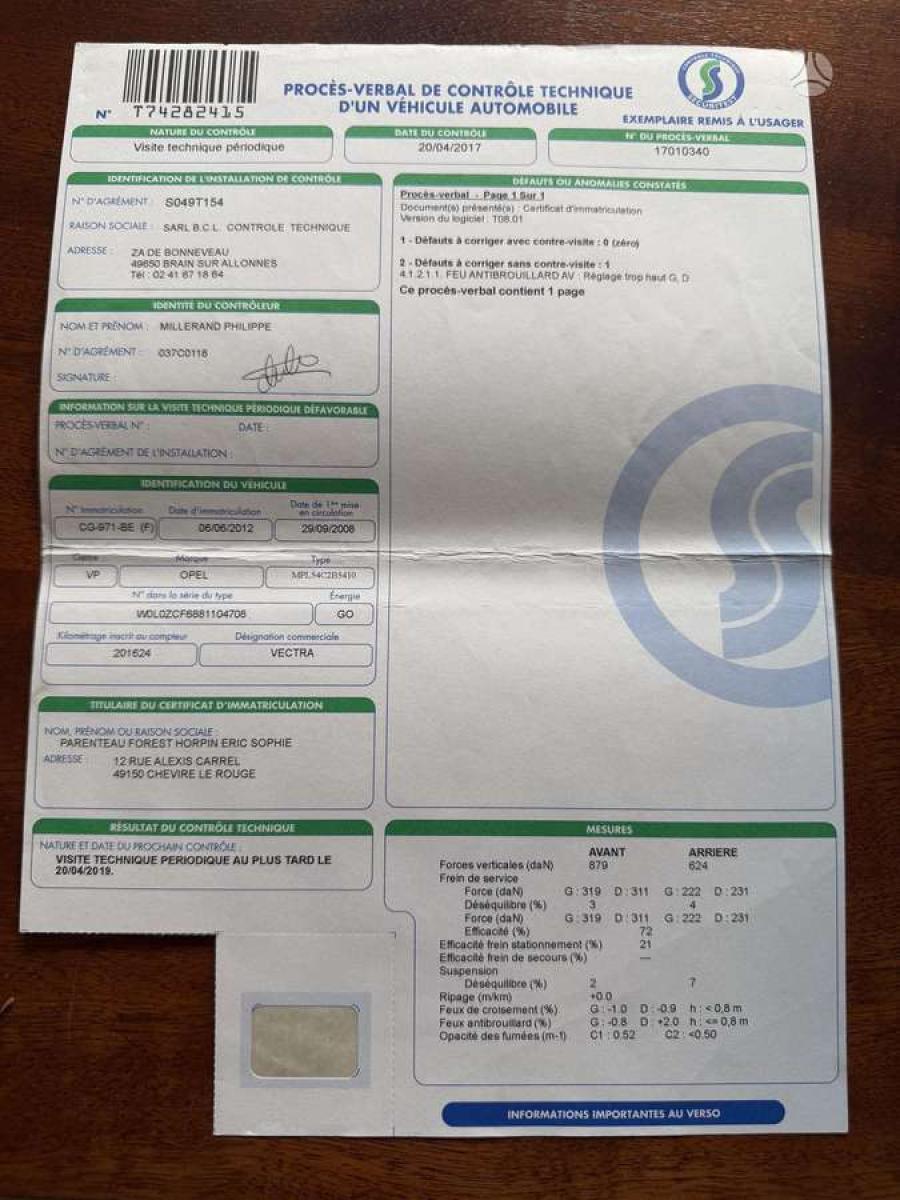 Синий Опель Вектра 2008 в Вильнюс, объемом двигателя 1.91 л и пробегом 301 тыс. км за 1600 €, фото 14 на AUTOMOTO.COM.LV