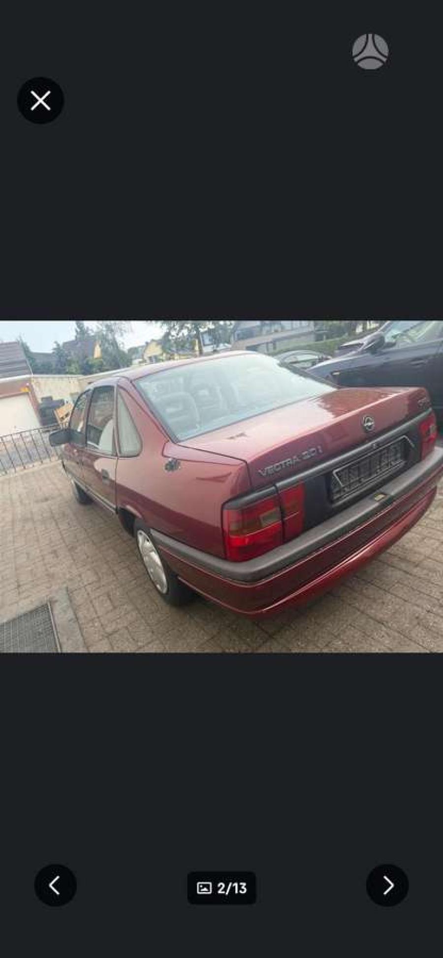 Red Opel Vectra 1994 in Marijampole, with an engine capacity of 2.00 L and mileage of 250 thousand km for 2200 €, photo 12 on AUTOMOTO.COM.LV