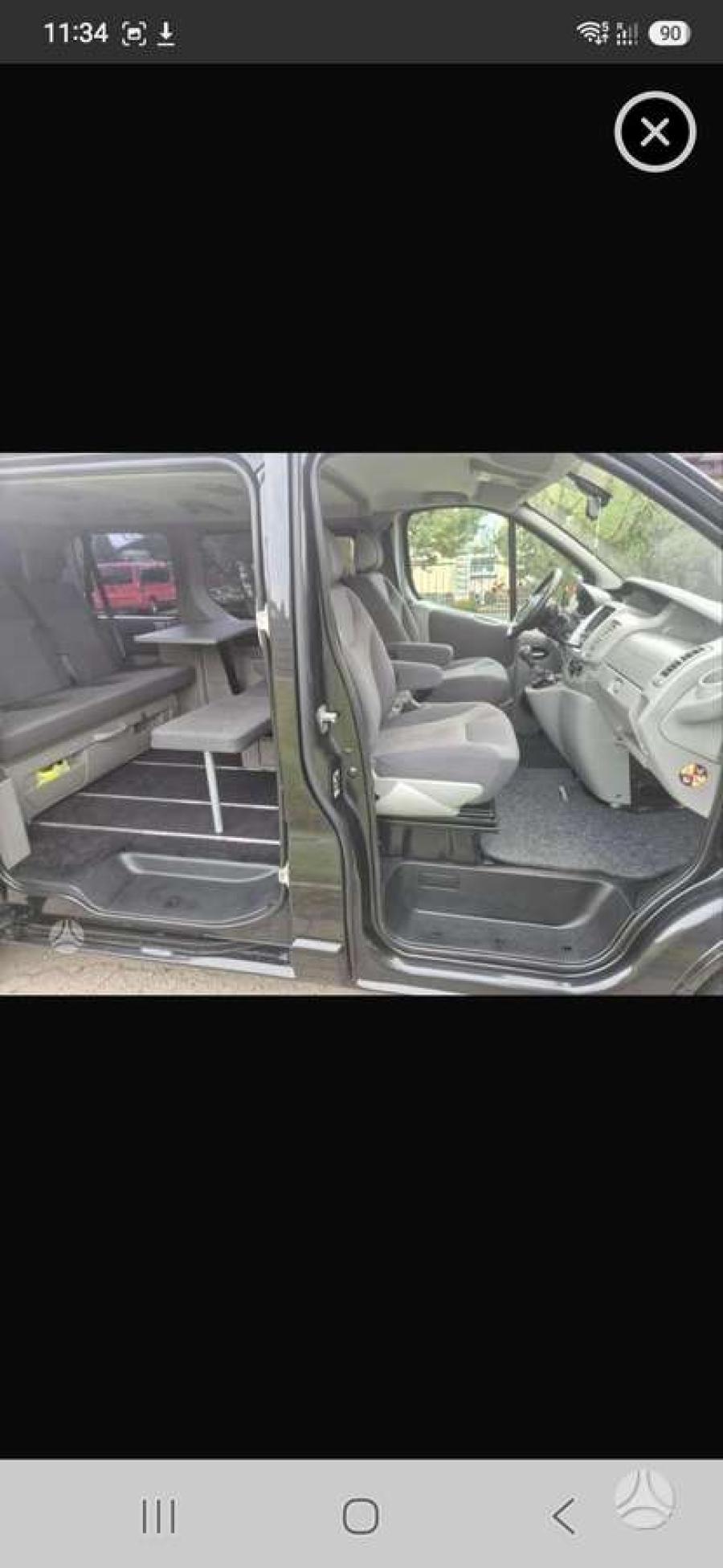 Black Opel Vivaro 2013 in Marijampole, with an engine capacity of 2.00 L and mileage of 272 thousand km for 11800 €, photo 15 on AUTOMOTO.COM.LV