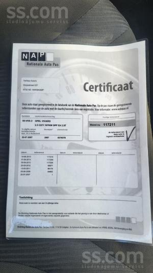 Черный Опель Виваро 2007 в Рига, объемом двигателя 2.50 л и пробегом 275 тыс. км за 5400 €, фото 14 на AUTOMOTO.COM.LV