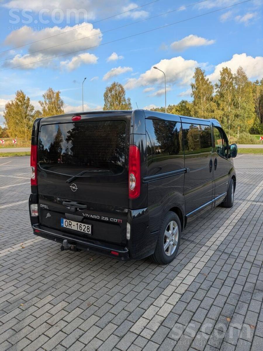 Melns Opel Vivaro 2008 Jelgava, ar dzinēja tilpumu 2.50 L un nobraukumu 0 tūkst. km par 6800 €, foto 6 vietnē AUTOMOTO.COM.LV