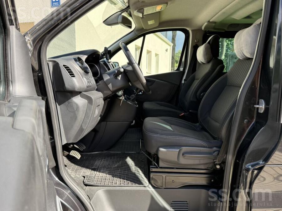 Black Opel Vivaro 2017 in Riga, with an engine capacity of 1.60 L and mileage of 130 thousand km for 15800 €, photo 17 on AUTOMOTO.COM.LV