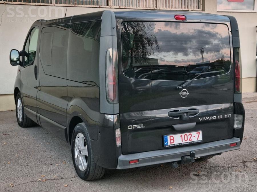 Black Opel Vivaro 2003 in Ogre, with an engine capacity of 1.90 L and mileage of 320 thousand km for 6650 €, photo 7 on AUTOMOTO.COM.LV