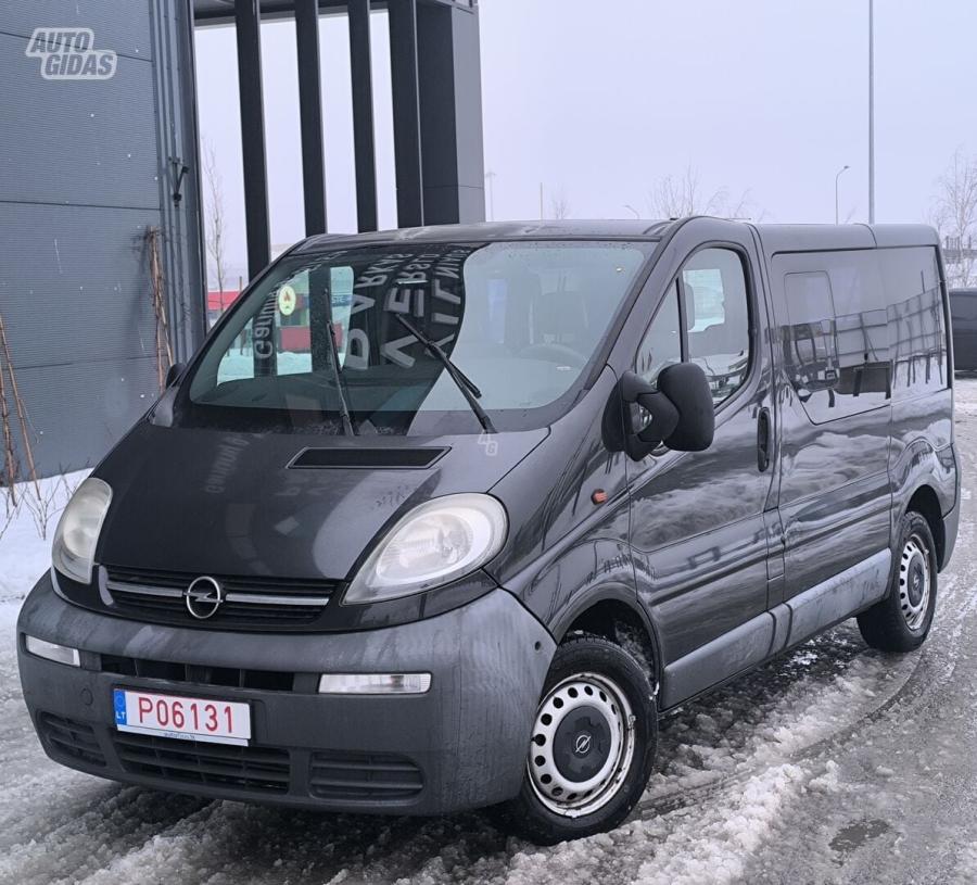 Black Opel Vivaro 2005 in Vilnius, with an engine capacity of 1.90 L and mileage of 342 thousand km for 4444 €, photo 1 on AUTOMOTO.COM.LV
