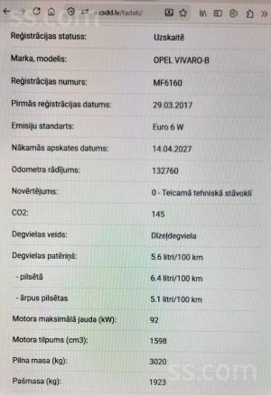 Brūns Opel Vivaro 2017 Tukums, ar dzinēja tilpumu 1.60 L un nobraukumu 138 tūkst. km par 12500 €, foto 10 vietnē AUTOMOTO.COM.LV