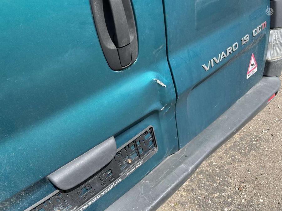 Green Opel Vivaro 2005 in Vilkaviskis, with an engine capacity of 1.90 L and mileage of 420 thousand km for 1400 €, photo 18 on AUTOMOTO.COM.LV