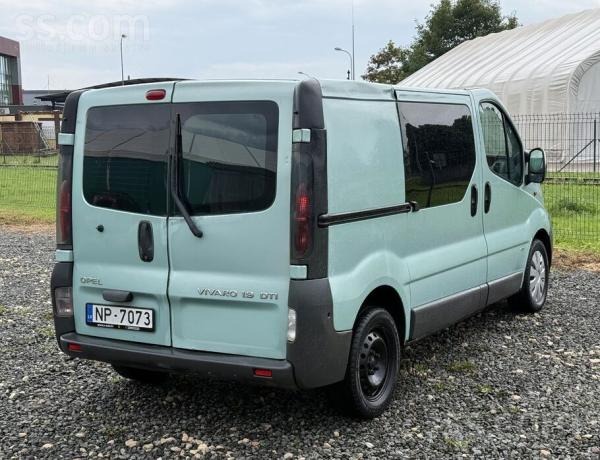 Green Opel Vivaro 2003 in Riga, with an engine capacity of 1.90 L and mileage of 298 thousand km for 2150 €, photo 6 on AUTOMOTO.COM.LV