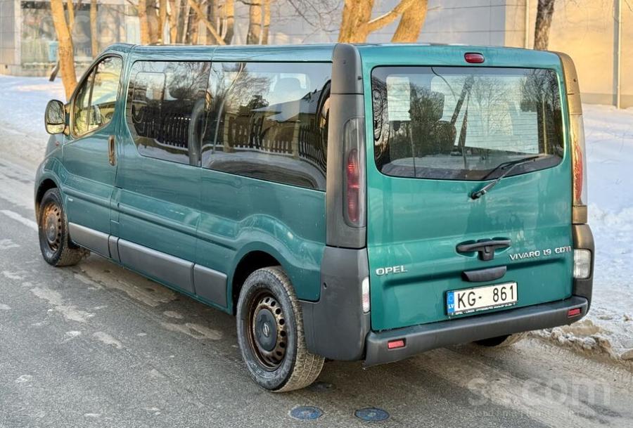Zaļš Opel Vivaro 2004 Rīga, ar dzinēja tilpumu 1.90 L un nobraukumu 424 tūkst. km par 2990 €, foto 4 vietnē AUTOMOTO.COM.LV