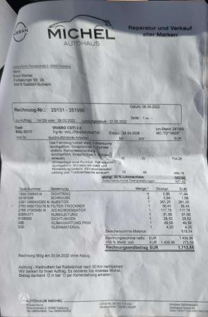 Серый Опель Виваро 2008 в Пакруойис, объемом двигателя 2.00 л и пробегом 298 тыс. км за 5400 €, фото 19 на AUTOMOTO.COM.LV