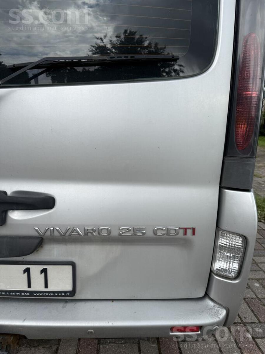 Pelēks Opel Vivaro 2006 Rīga, ar dzinēja tilpumu 2.50 L un nobraukumu 293 tūkst. km par 4500 €, foto 7 vietnē AUTOMOTO.COM.LV