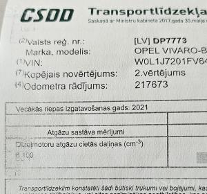 Серый Опель Виваро 2015 в Добеле, объемом двигателя 1.60 л и пробегом 218 тыс. км за 13500 €, фото 18 на AUTOMOTO.COM.LV