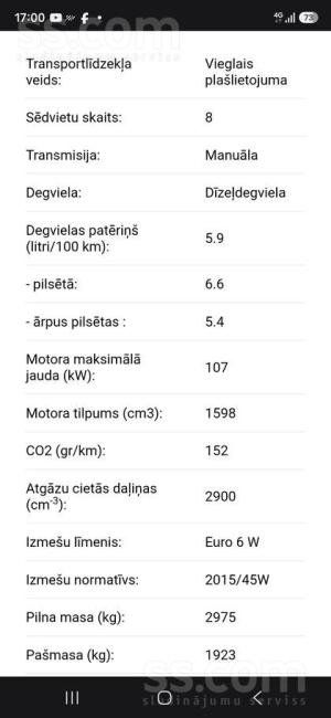 Pelēks Opel Vivaro 2018 Rīga, ar dzinēja tilpumu 1.60 L un nobraukumu 136 tūkst. km par 14900 €, foto 20 vietnē AUTOMOTO.COM.LV