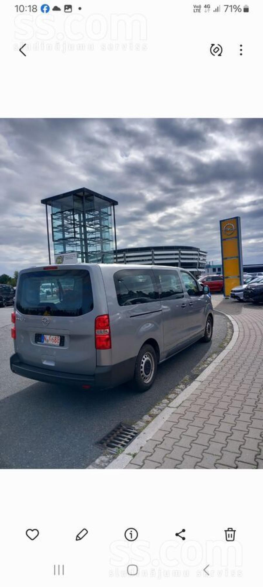 Grey Opel Vivaro 2022 in Riga, with an engine capacity of 1.50 L and mileage of 157 thousand km for 22667 €, photo 4 on AUTOMOTO.COM.LV