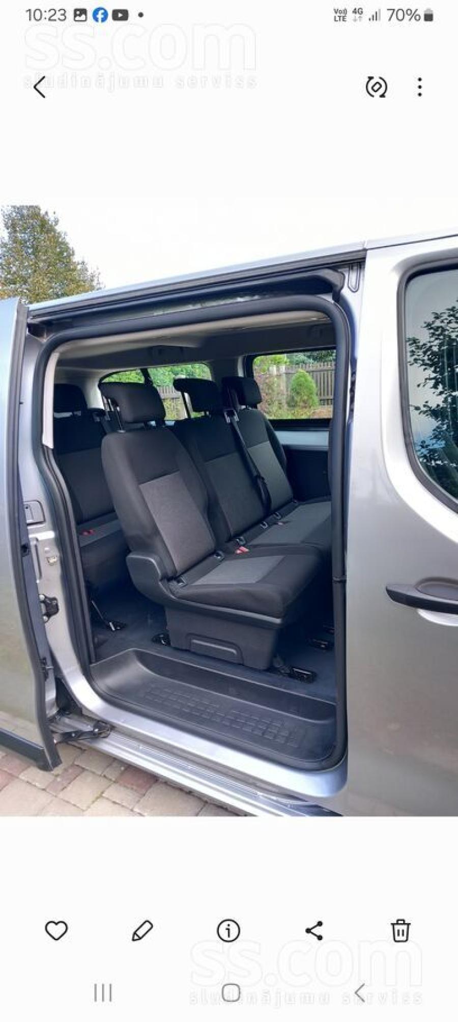 Grey Opel Vivaro 2022 in Riga, with an engine capacity of 1.50 L and mileage of 157 thousand km for 22667 €, photo 13 on AUTOMOTO.COM.LV