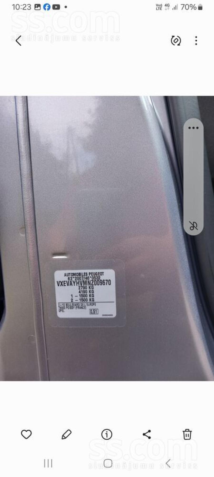Grey Opel Vivaro 2022 in Riga, with an engine capacity of 1.50 L and mileage of 157 thousand km for 22667 €, photo 17 on AUTOMOTO.COM.LV