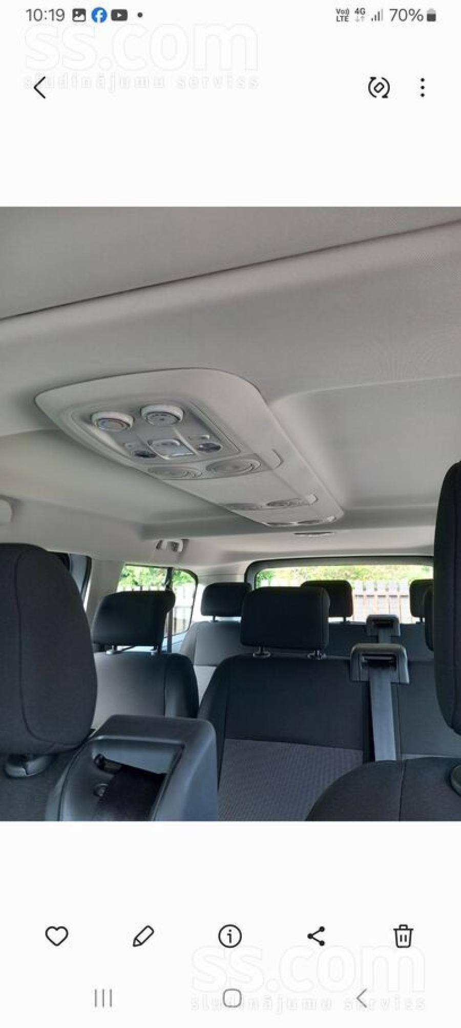 Grey Opel Vivaro 2022 in Riga, with an engine capacity of 1.50 L and mileage of 157 thousand km for 22667 €, photo 20 on AUTOMOTO.COM.LV