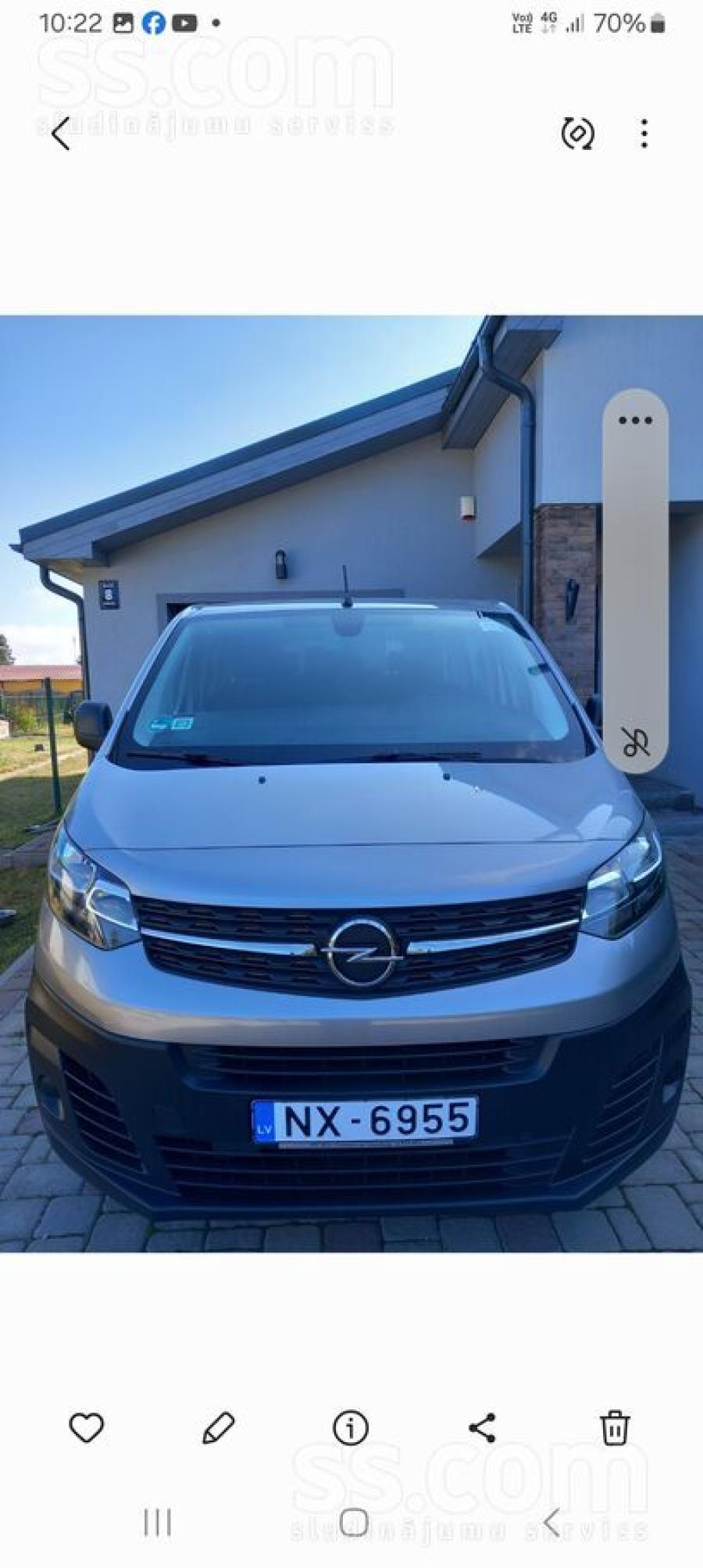 Grey Opel Vivaro 2022 in Riga, with an engine capacity of 1.50 L and mileage of 157 thousand km for 22667 €, photo 21 on AUTOMOTO.COM.LV