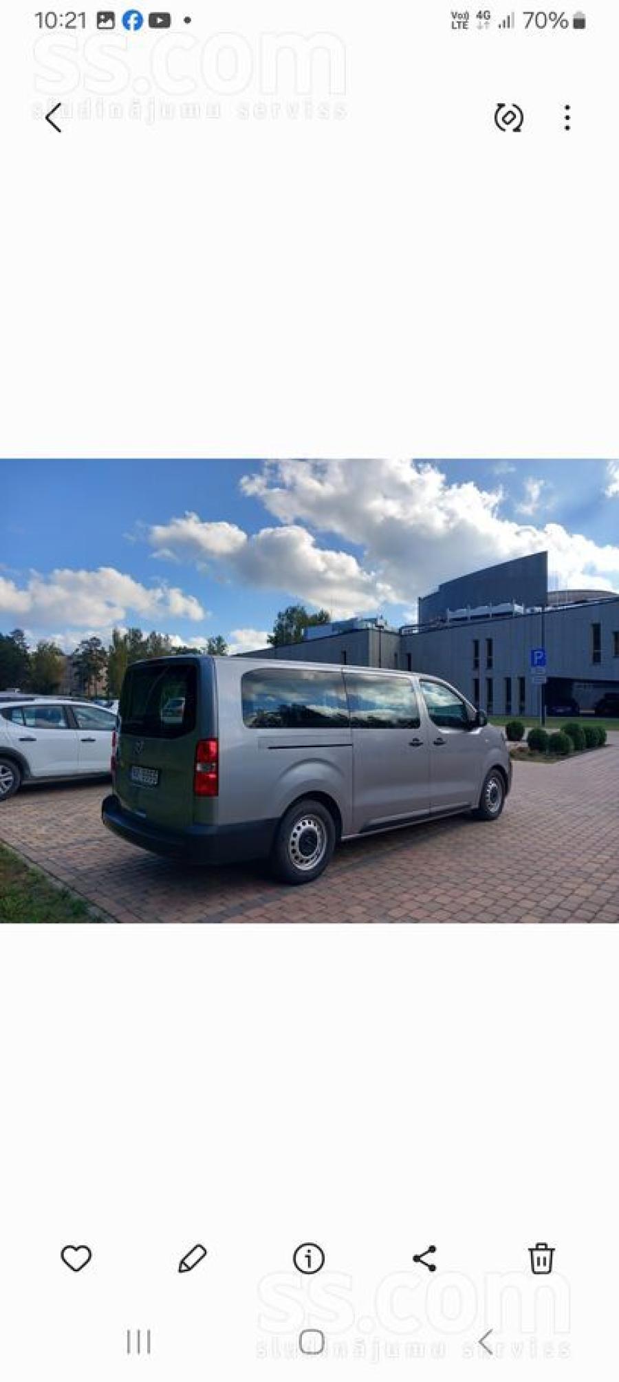 Grey Opel Vivaro 2022 in Riga, with an engine capacity of 1.50 L and mileage of 157 thousand km for 22667 €, photo 23 on AUTOMOTO.COM.LV