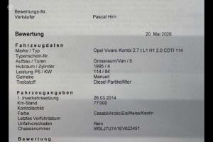 Balts Opel Vivaro 2014 Kauņa, ar dzinēja tilpumu 2.00 L un nobraukumu 77 tūkst. km par 7400 €, foto 10 vietnē AUTOMOTO.COM.LV