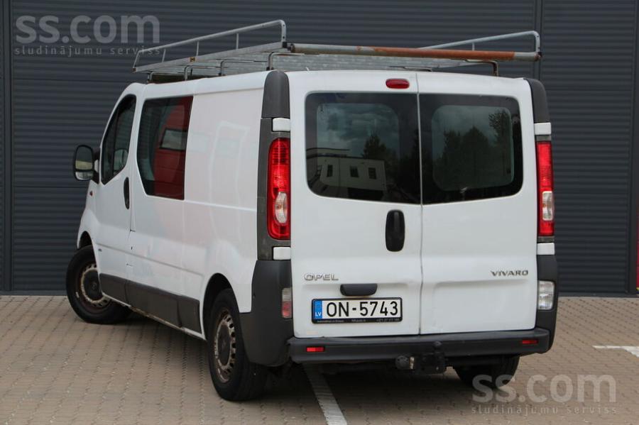 White Opel Vivaro 2008 in Riga, with an engine capacity of 2.00 L and mileage of 323 thousand km for 6450 €, photo 6 on AUTOMOTO.COM.LV