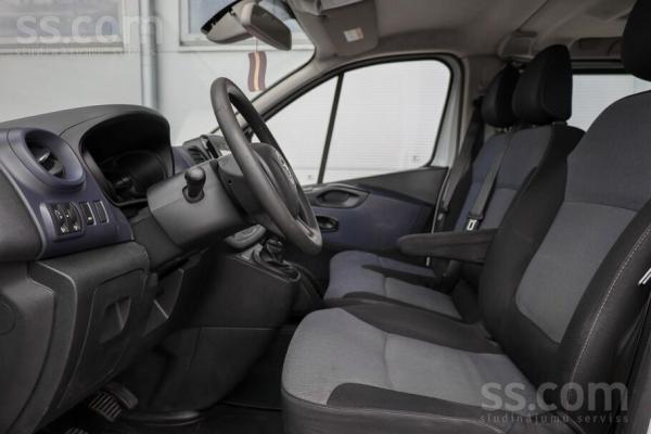 White Opel Vivaro 2016 in Riga, with an engine capacity of 1.60 L and mileage of 0 thousand km for 6995 €, photo 9 on AUTOMOTO.COM.LV