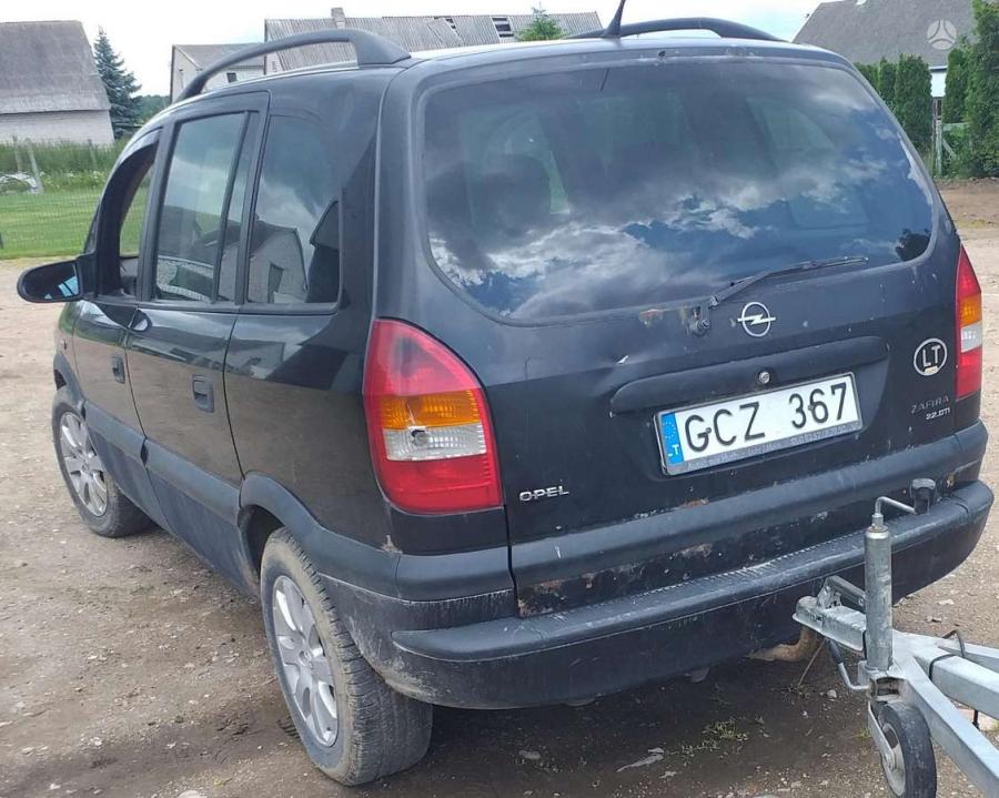 Melns Opel Zafira 2002 Pakruojis, ar dzinēja tilpumu 2.17 L un nobraukumu 274 tūkst. km par 450 €, foto 6 vietnē AUTOMOTO.COM.LV