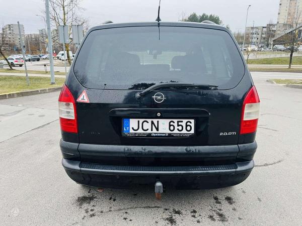Black Opel Zafira 2003 in Vilnius, with an engine capacity of 2.00 L and mileage of 346 thousand km for 890 €, photo 4 on AUTOMOTO.COM.LV