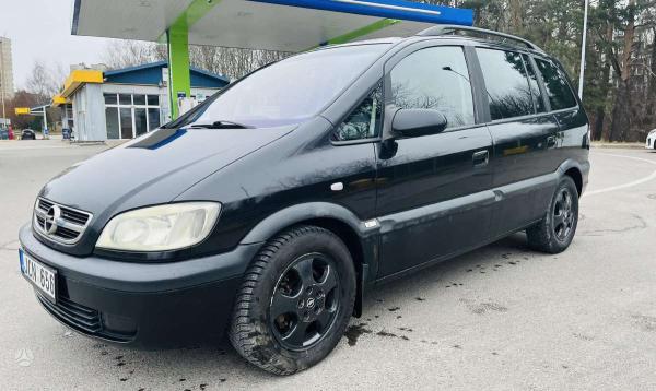 Black Opel Zafira 2003 in Vilnius, with an engine capacity of 2.00 L and mileage of 346 thousand km for 890 €, photo 7 on AUTOMOTO.COM.LV