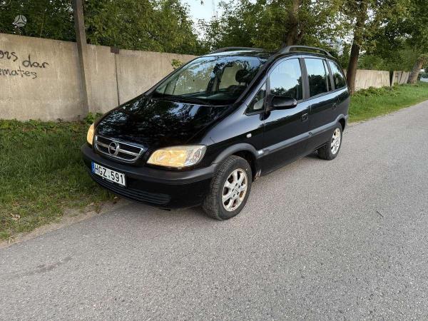 Black Opel Zafira 2004 in Vilnius, with an engine capacity of 1.60 L and mileage of 281 thousand km for 600 €, photo 1 on AUTOMOTO.COM.LV