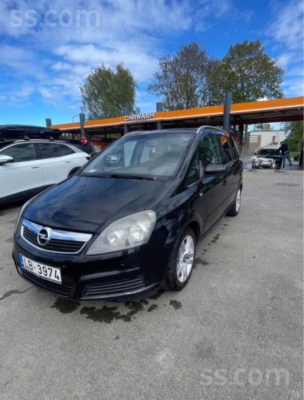 Black Opel Zafira 2006 in Riga, with an engine capacity of 1.90 L and mileage of 310 thousand km for 1830 €, photo 1 on AUTOMOTO.COM.LV