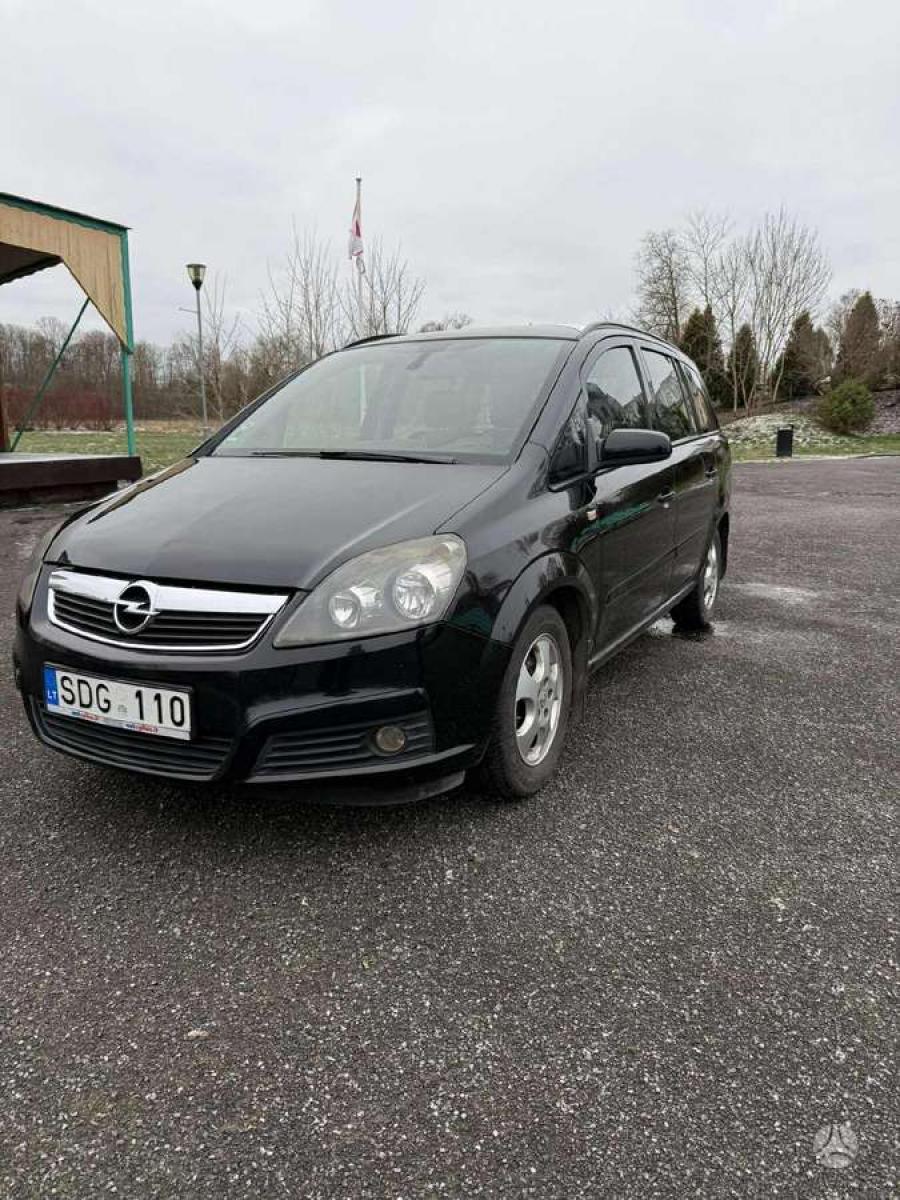 Black Opel Zafira 2007 in Jurbarkas, with an engine capacity of 1.80 L and mileage of 259 thousand km for 2100 €, photo 1 on AUTOMOTO.COM.LV