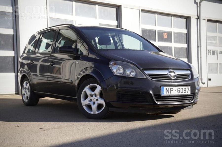 Black Opel Zafira 2007 in Riga, with an engine capacity of 1.90 L and mileage of 275 thousand km for 1690 €, photo 1 on AUTOMOTO.COM.LV