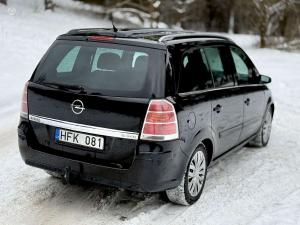 Black Opel Zafira 2008 in Vilnius, with an engine capacity of 1.90 L and mileage of 289 thousand km for 1450 €, photo 4 on AUTOMOTO.COM.LV