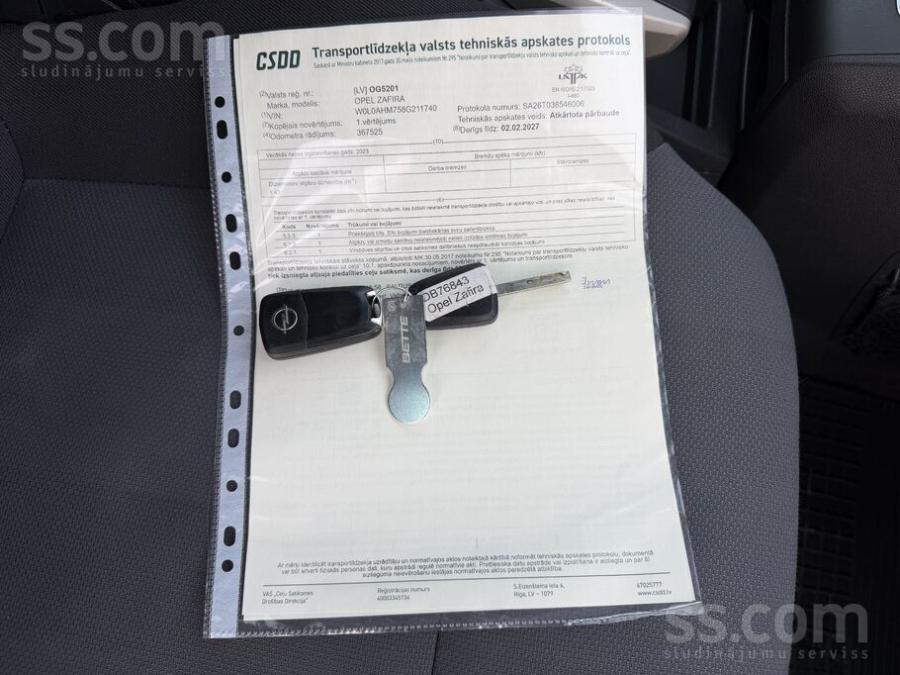 Black Opel Zafira 2008 in Saldus, with an engine capacity of 1.90 L and mileage of 368 thousand km for 1950 €, photo 22 on AUTOMOTO.COM.LV