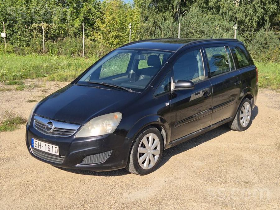 Black Opel Zafira 2008 in Riga, with an engine capacity of 1.90 L and mileage of 265 thousand km for 1850 €, photo 1 on AUTOMOTO.COM.LV