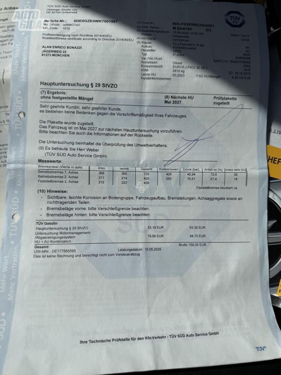Melns Opel Zafira 2013 Viļņa, ar dzinēja tilpumu 2.00 L un nobraukumu 150 tūkst. km par 6700 €, foto 30 vietnē AUTOMOTO.COM.LV