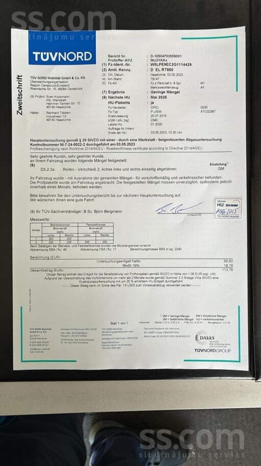 Черный Опель Зафира 2016 в Огре, объемом двигателя 1.40 л и пробегом 103 тыс. км за 8650 €, фото 29 на AUTOMOTO.COM.LV