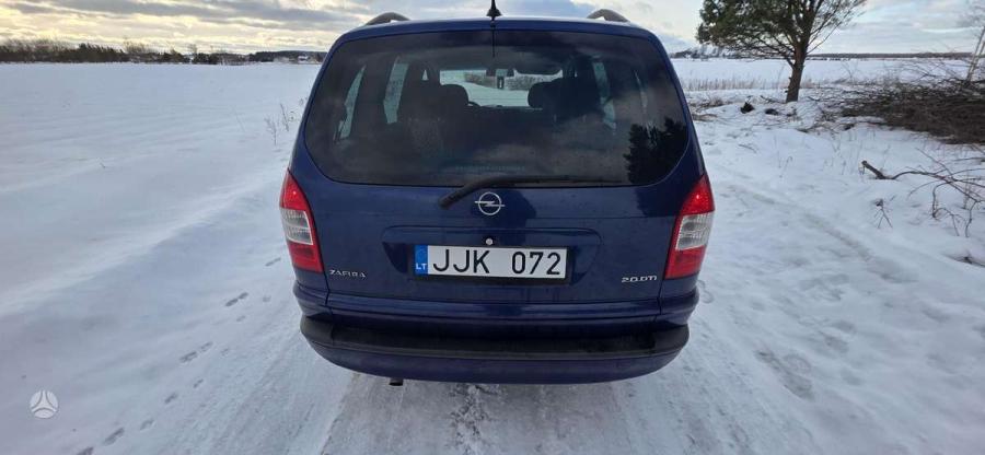 Zils Opel Zafira 2004 Viļņa, ar dzinēja tilpumu 2.00 L un nobraukumu 263 tūkst. km par 1000 €, foto 6 vietnē AUTOMOTO.COM.LV