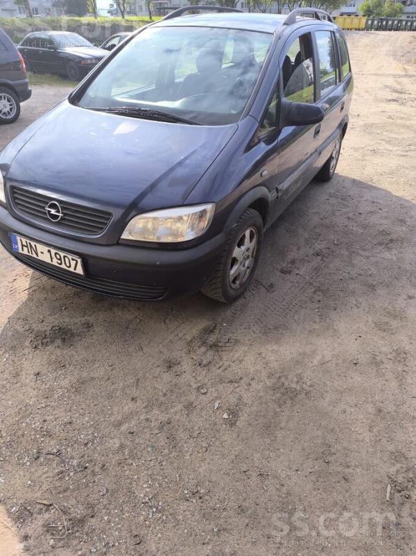Zils Opel Zafira 1999 Alūksne, ar dzinēja tilpumu 1.60 L un nobraukumu 300 tūkst. km par 500 €, foto 1 vietnē AUTOMOTO.COM.LV