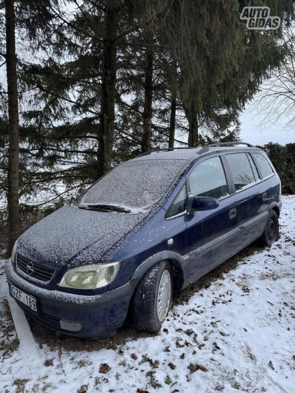 Blue Opel Zafira 2000 in Vilkaviskis, with an engine capacity of 2.00 L and mileage of 250 thousand km for 350 €, photo 2 on AUTOMOTO.COM.LV