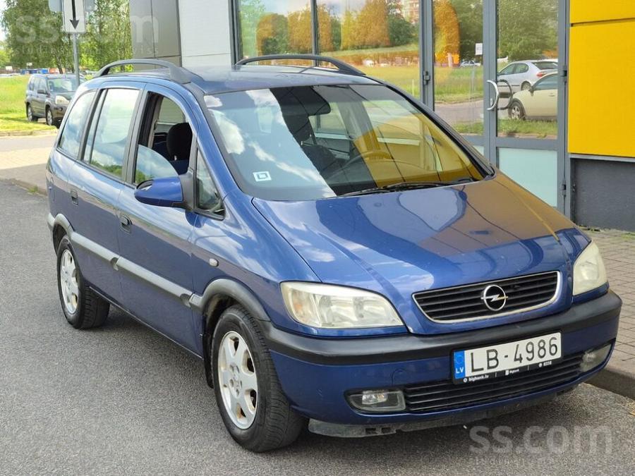 Blue Opel Zafira 2002 in Riga, with an engine capacity of 1.80 L and mileage of 0 thousand km for 550 €, photo 1 on AUTOMOTO.COM.LV