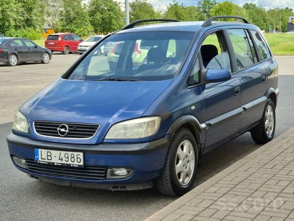 Blue Opel Zafira 2002 in Riga, with an engine capacity of 1.80 L and mileage of 0 thousand km for 550 €, photo 2 on AUTOMOTO.COM.LV