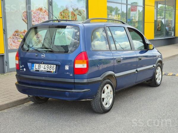 Blue Opel Zafira 2002 in Riga, with an engine capacity of 1.80 L and mileage of 0 thousand km for 550 €, photo 3 on AUTOMOTO.COM.LV