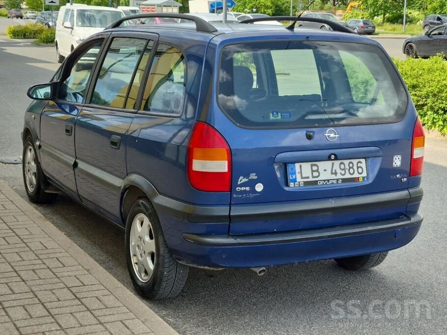 Blue Opel Zafira 2002 in Riga, with an engine capacity of 1.80 L and mileage of 0 thousand km for 550 €, photo 4 on AUTOMOTO.COM.LV