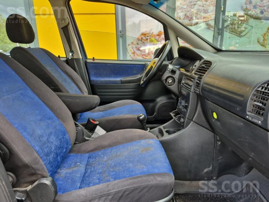 Blue Opel Zafira 2002 in Riga, with an engine capacity of 1.80 L and mileage of 0 thousand km for 550 €, photo 6 on AUTOMOTO.COM.LV