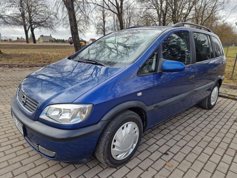 Blue Opel Zafira 2002 in Ukmerge, with an engine capacity of 2.00 L and mileage of 250 thousand km for 750 €, photo 1 on AUTOMOTO.COM.LV